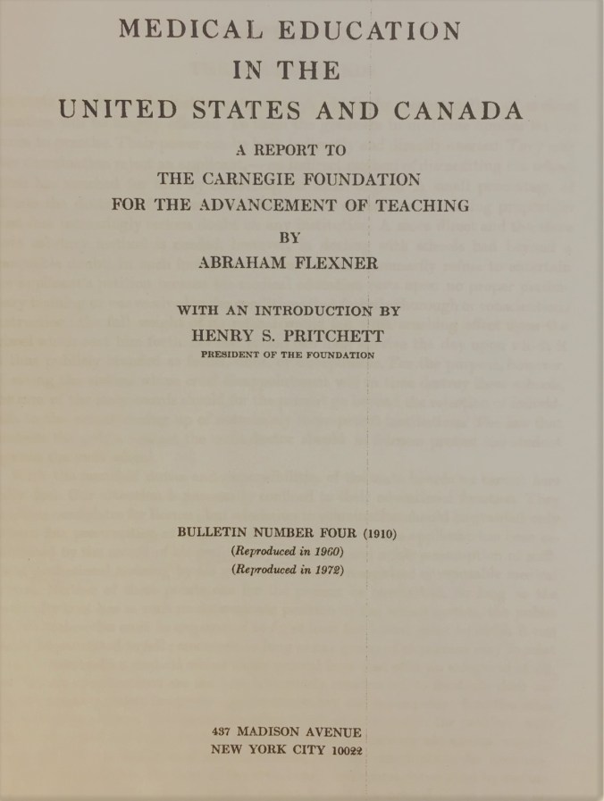 The Forgotten Chapter of the Flexner Report | The armchair historian